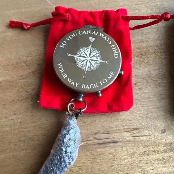Personalized Compass, Anniversary Gift, Engraved Compass, Gift for Him ...