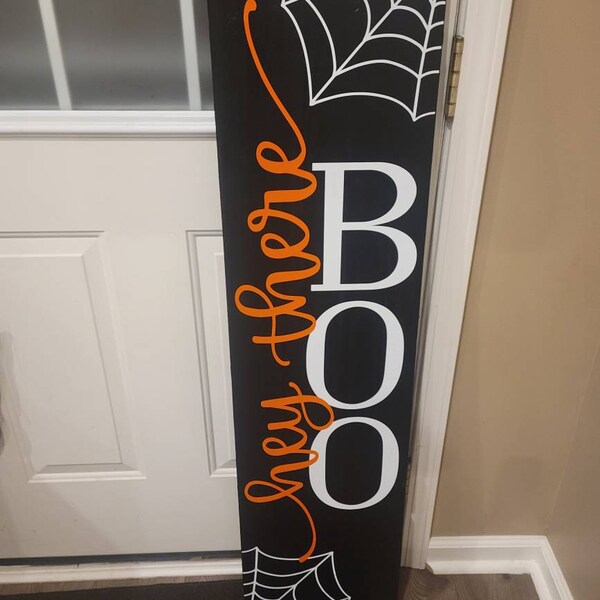 Halloween Design File Hey There Boo Porch Sign SVG - Etsy