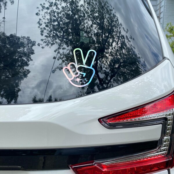 Peace Sign Fingers Wave Peace Fingers Custom Sticker Decal Custom ...