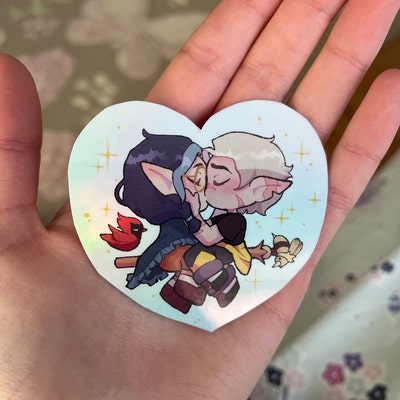 TOH Heart Stickers Holographic - Etsy