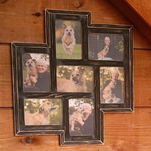 MULTI 4 Opening 8x10 Staggered Distressed Collage Picture Frame ...