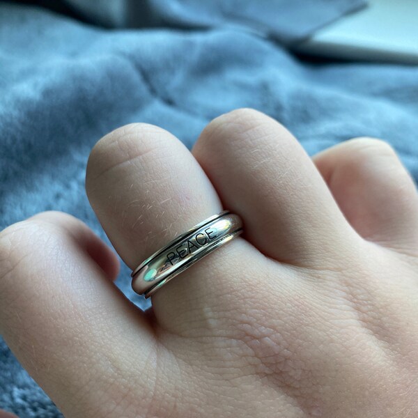 Personalized Stacking Rings, Personalized Jewelry, Stacking Name Ring ...