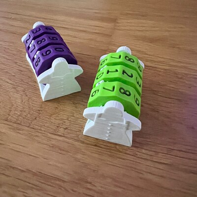 Compact Point Counter 3 Wheels for Board Games, Role Playing Games ...