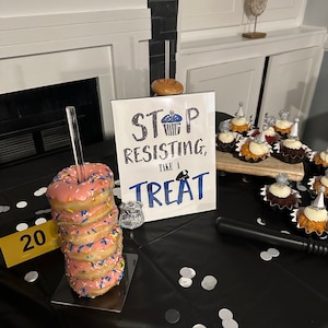 Donut Resist Please Take One Party Sign Police Wedding Table Printable ...