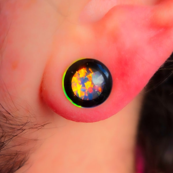 Spacey Nebula Glass Plugs, 1 Pair, Double Flare - Etsy
