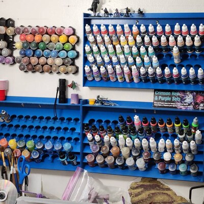 Wall Mounted Hobby Paint Storage Rack Horizontal - Etsy