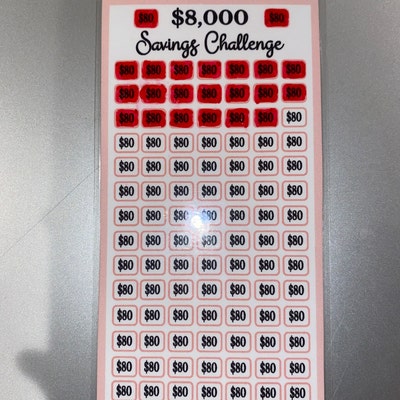 8000 Dollar Savings Challenge, Savings Challenge Envelopes, Savings ...