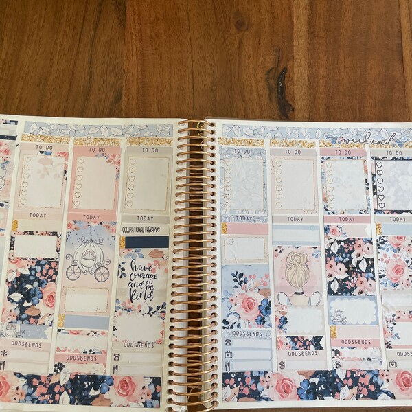 Belle (beauty and the Beast Inspired) - Planner Sticker Kit / 5 Sheets ...