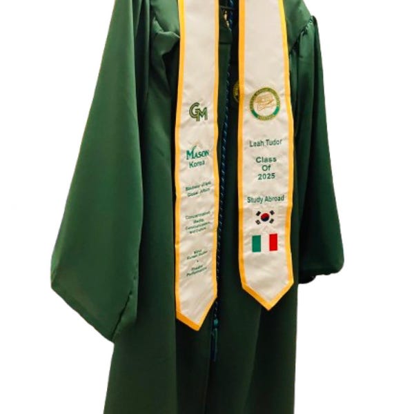 Custom College Graduation Sash, Personalized Graduation Stole, Custom ...