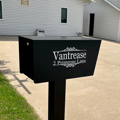 Custom Monogram Mailbox Vinyl Decal Custom Monogram Mailbox - Etsy