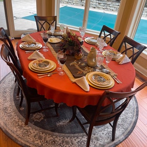 Oval Table Cloths All Oval Tablecloth Sizes 74 Colors - Etsy