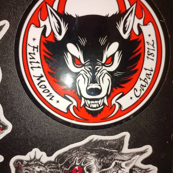 Full Moon Cabal Werewolf Stickers | Vinyl Sticker | 4in X 4in | Water ...