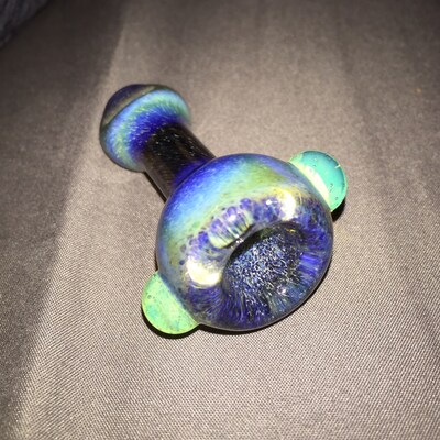 Multi-colored Small Blown Glass Chillum - Etsy