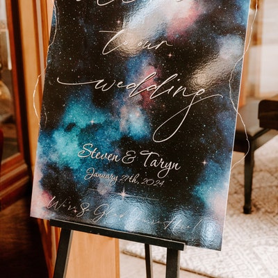 Cosmic Welcome Sign, Zodiac Astronomy Sign, Galactic Welcome, Space ...