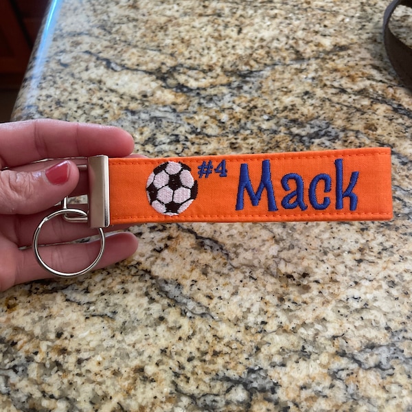 Personalized Sports Tag / Sports Keychain / Monogrammed Key Fob ...