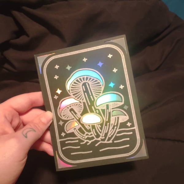 Mushroom Card - Etsy