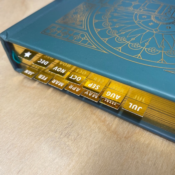 Foiled Month Tab Stickers: Planner Tabs, Monthly Dividers - Etsy