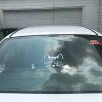 Cat Decal Personalized Name Kitty Decal Cat Lover Sticker - Etsy