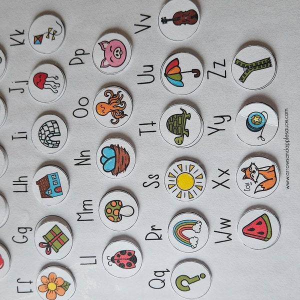 Beginning Sounds, Printable Alphabet Game, Preschool Curriculum ...