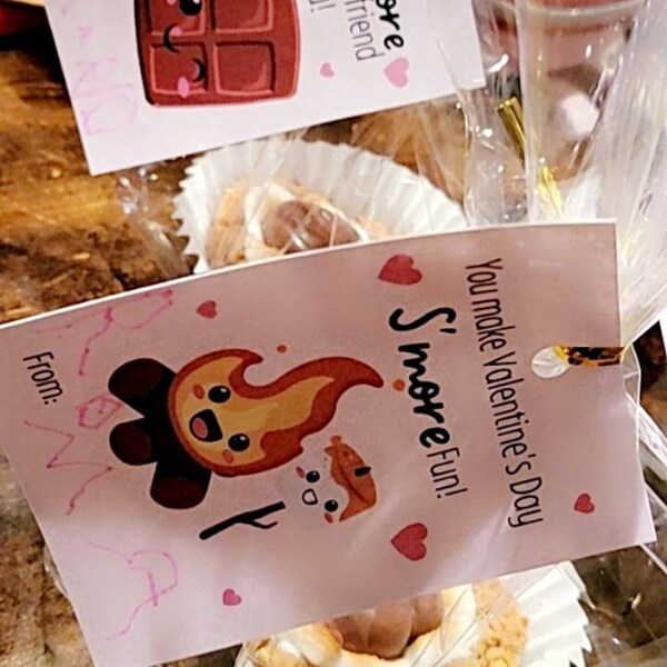 Smore Valentine Cards - Printable - Instant Download - Kids Valentine's ...
