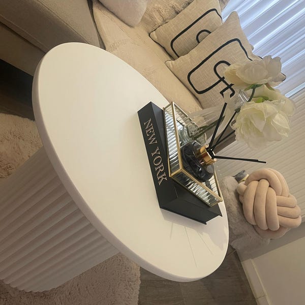 Side Table | Fluted Table | Round Fluted Table | Flower Stand | Small ...