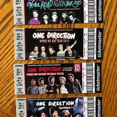 One Direction Tour Bundle of 4 Souvenir Concert Tickets - Etsy