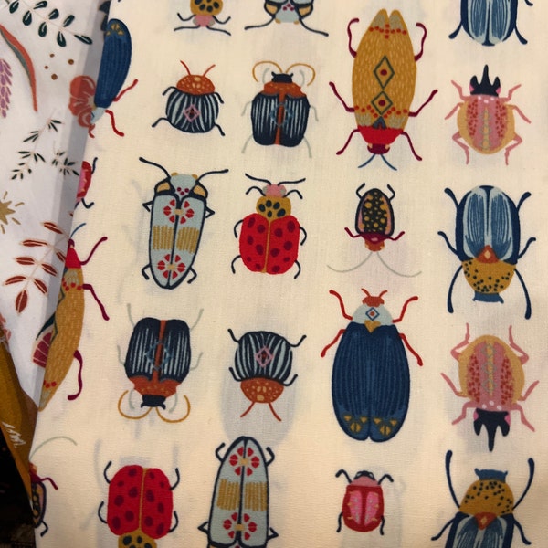 Insects, Beetle Fabric, Renewal, Maven by Art Gallery Fabrics, Maureen ...
