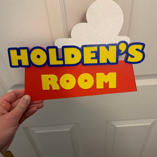 Toy Room Door Name Sign Custom Made 3D Printed Story Sign for a ...