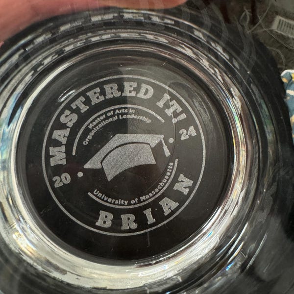 Custom Etched Handwriting Rock Glass Engrave Your Handwritten Message ...