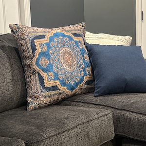 Ottoman Stool, Lobby Stool, Upholstered Footstool, Aztec Stool, Orange ...