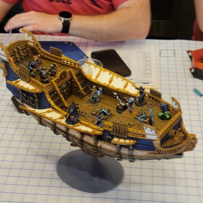 Dnd Terrain Flying Frigate Ship Dwarves, Elves and Demons 28mm ...