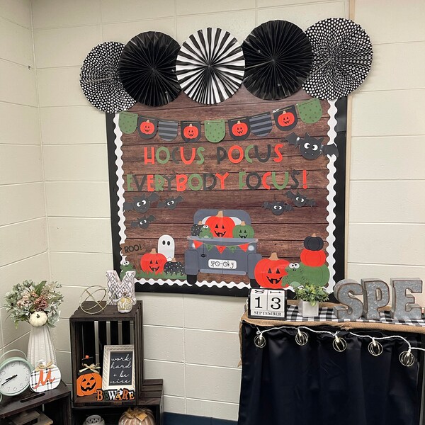 Hocus Pocus Everybody Focus - Halloween - October Bulletin Board Kit - Etsy