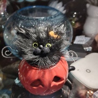 Little Black Spooky Cat MADE TO ORDER - Etsy Canada