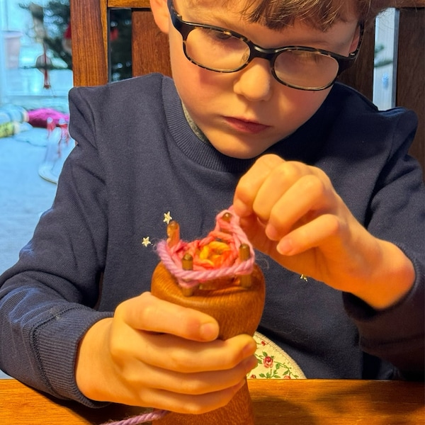 Handmade Wooden Kinder French Knitter, Knitting Nancy, Knitting Tool ...