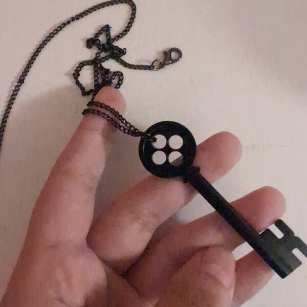 Coraline Inspired Key Keychain Matching Gift Set Goth Gothic Halloween ...