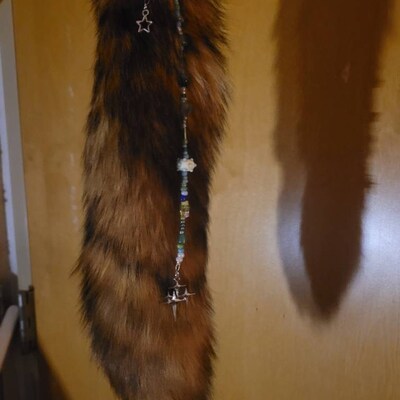 Custom Beaded Tail Keychain for Therians, Furries, Cosplay, Alternative ...