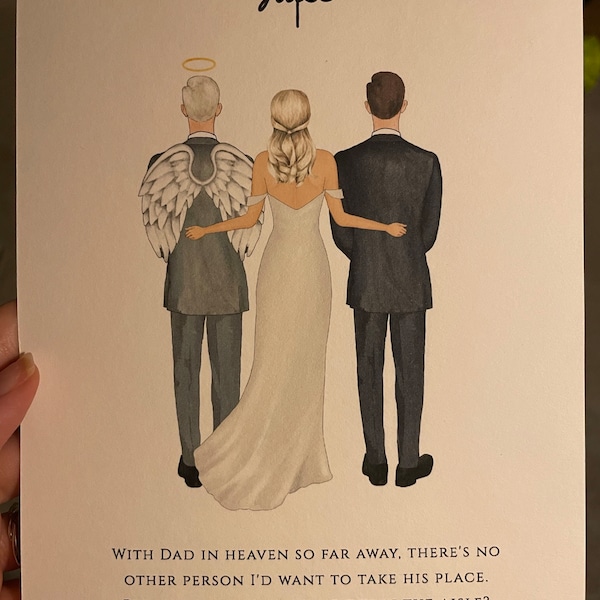 Angel Dad Card, Brother Will You Give Me Away Card, Father of the Bride ...