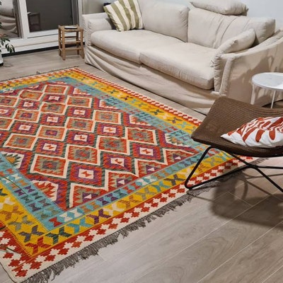 4x3 Gorgeous Turkish Mamluk Area Rug/ Afghan Handmade Plush Wool Rug ...