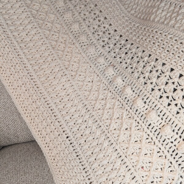 Easy Crochet Modern Blanket Pattern, Video Tutorial Chart, Crochet ...