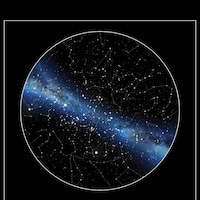 Custom Star Map White Star Map Poster the REAL Night Sky Constellation ...