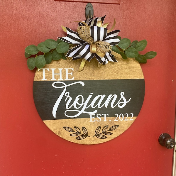 Welcome Door Sign With Magnetic Bows / Door Sign / Interchangeable Bows ...