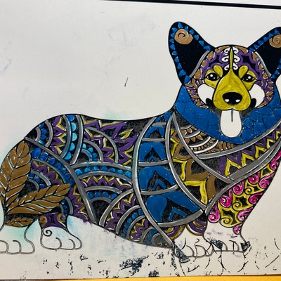 Zentangle Corgi SVG, Mandala Corgi SVG, Single Layered - Etsy