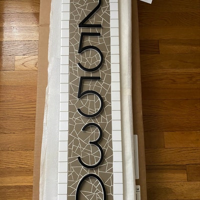 Floral Daisy Address Number Sign Black Metal House Numbers Handcut ...