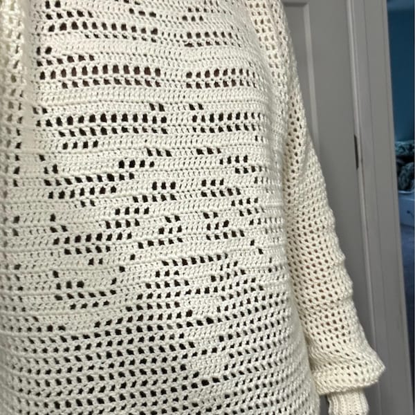 The Skeleton Sweater Crochet Pattern| Filet Crochet| Digital Pdf Only ...