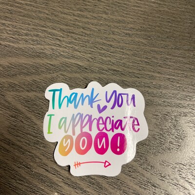 PNG Sticker Download Thank You I Appreciate You Small - Etsy