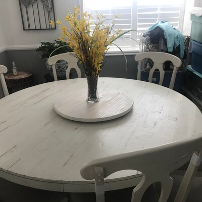 Large Lazy Susan Turntable 24 Inch Lazy Susan Wood Lazy Susan Blue ...