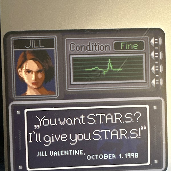 Resident Evil Sticker, Jill Valentine Sticker, Pixel Sticker, Horror ...