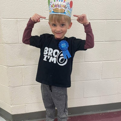 Bro I'm 6 Shirt, Funny Birthday Boy Shirt, Sixth Birthday Party Kid ...