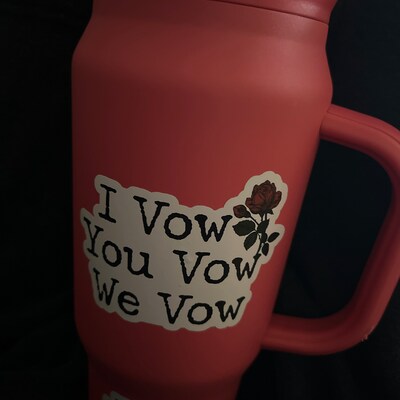 I Vow.you Vow.we Vow.sticker, Kindle Stickers, Waterproof Sticker, Book ...