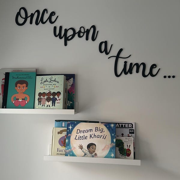 Once Upon A Time Wooden Nursery Decor Children's Bedroom Playroom Wall ...